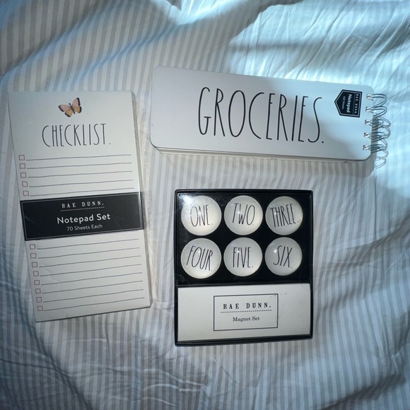 Rae Dunn | Office | Rae Dunn Bundle Jotter Notepad And Magnet Set ...